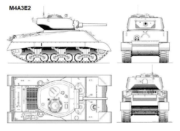 M4A3E2 Jumbo Sherman 1944-45 – Mike's Research